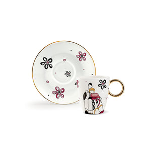 Tazzina Caffè C/Piattino "Vicini" Abbracci Ml 80 129014