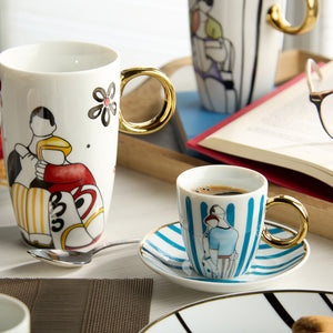 Tazzina Caffè C/Piattino "Attimi" Abbracci Ml 80 129015